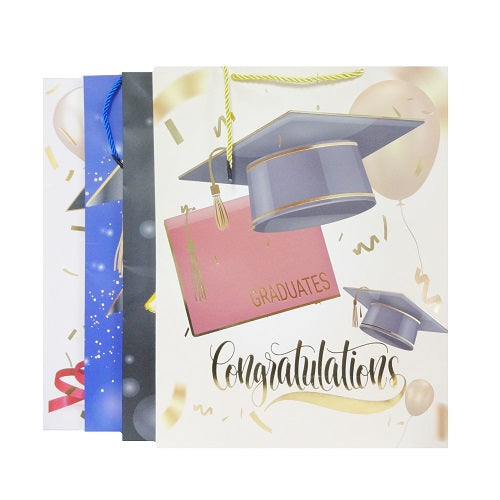 Gift Bags Graduation Large Assorted (12 Pack)